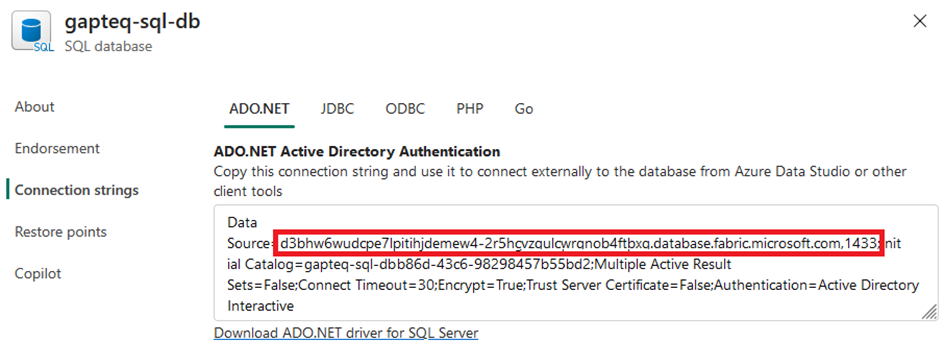 Use SQL database in Microsoft Fabric